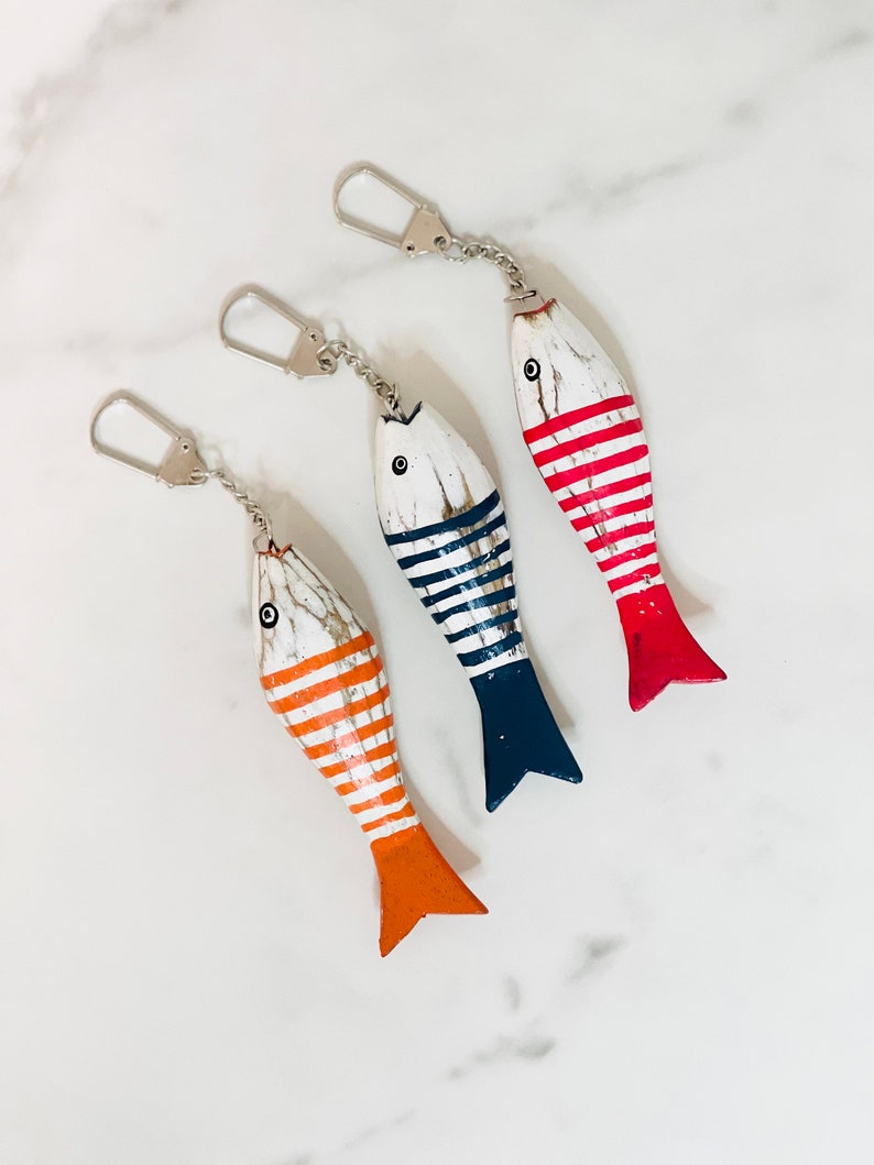 Fish Key Chain, Fishing Key Chain, Fathers Day Gift, Wooden Key Chain ...