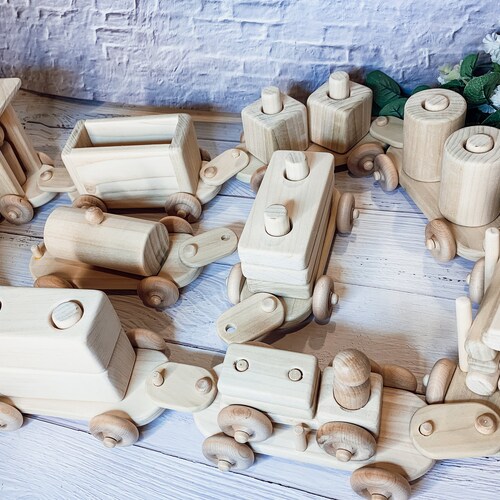 Custom Handmade Wooden Train Set - Etsy