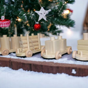Wood Train, Wooden Train, Wooden Block Train, Handmade Wooden Train ...