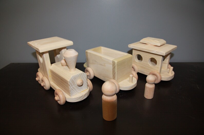Handmade Wooden Train USA Made Train Toy Removable Block - Etsy
