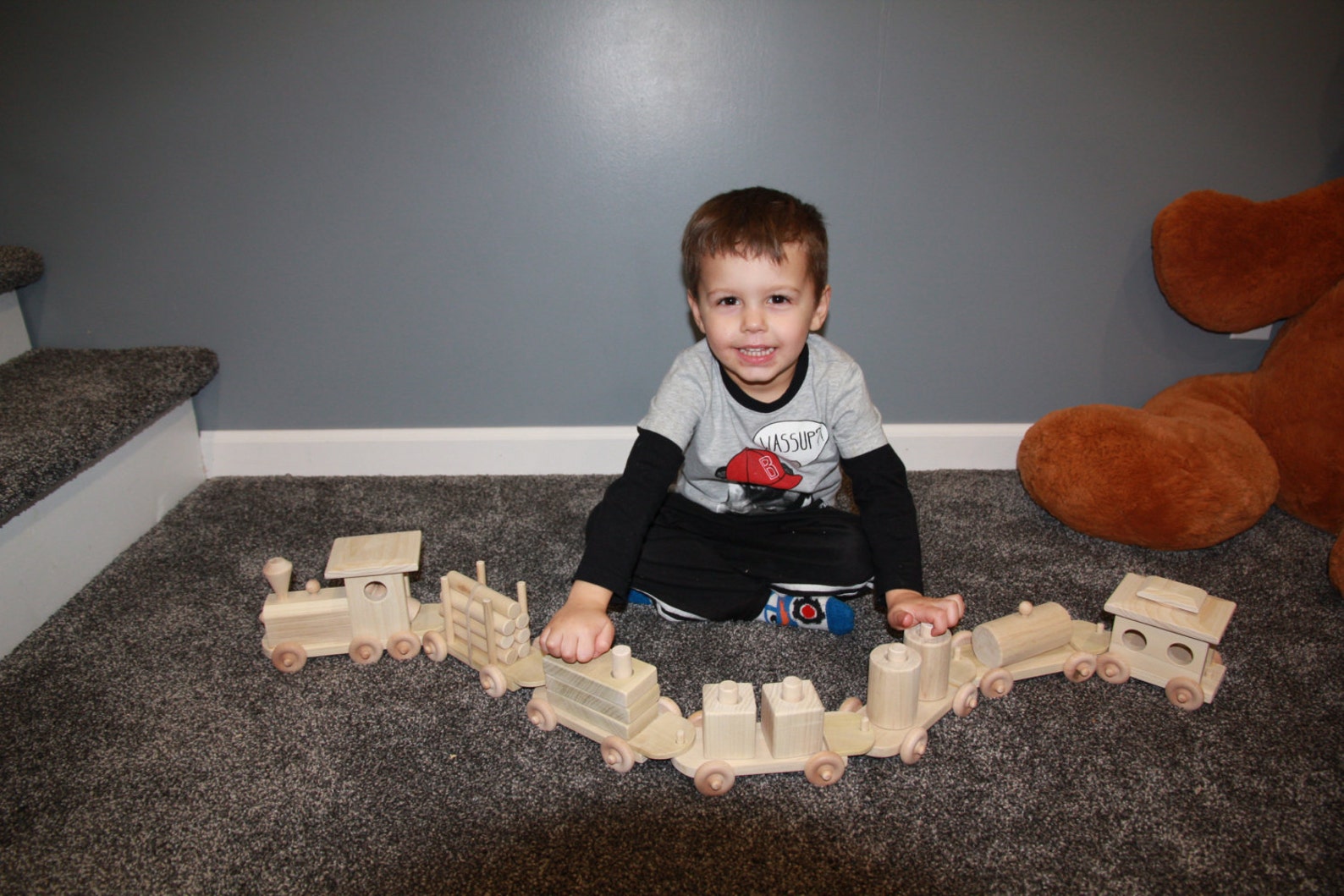 Choo Choo Train, Wooden Choo Choo Train, Wooden Engine, Wooden Train ...