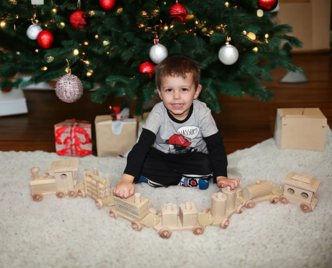 Wood Train, Wooden Train, Wooden Block Train, Handmade Wooden Train ...