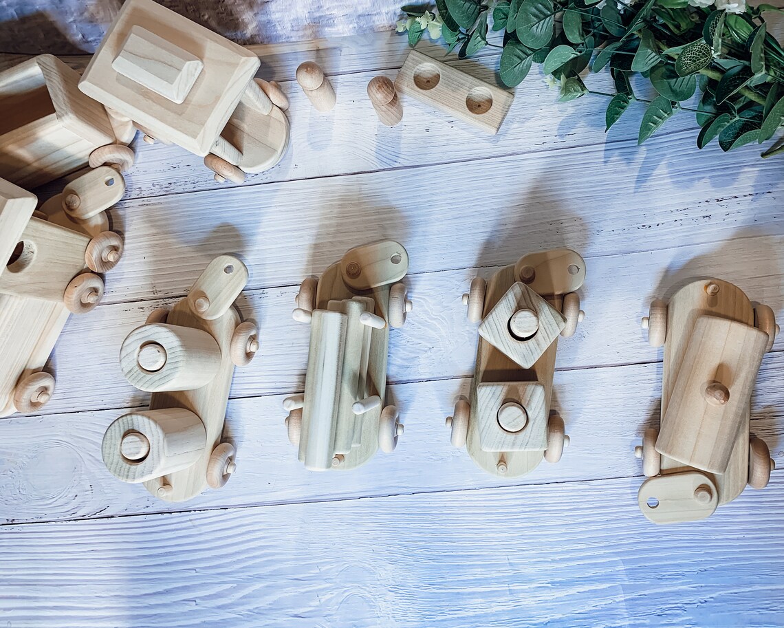 Wood Train Wooden Train Wooden Block Train Handmade Wooden | Etsy