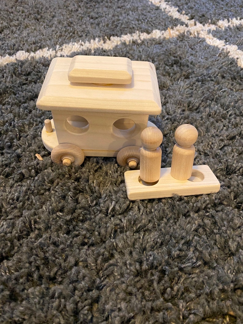 Wood Train Wooden Train Wooden Block Train Handmade Wooden | Etsy