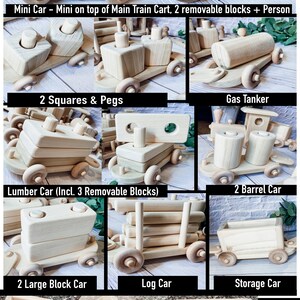Wood Train, Wooden Train, Wooden Block Train, Handmade Wooden Train ...