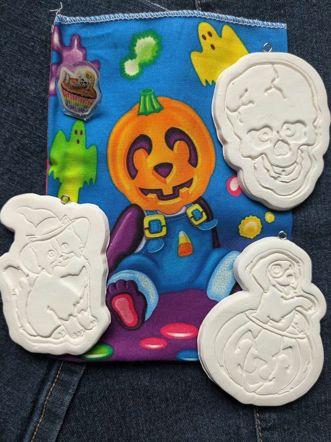 Lisa Frank Inspired Halloween DIY Paint Clay Characters With Treat Loot ...