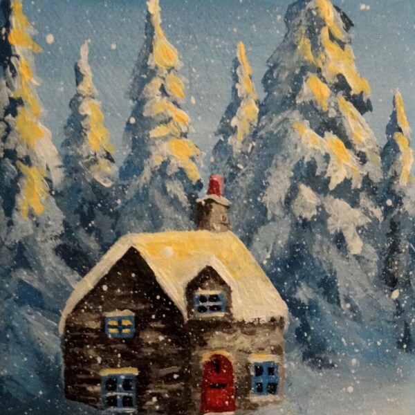 Cabin Painting - Etsy