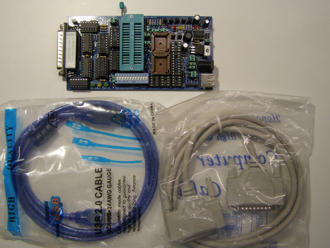 Programmer Willem PCB5-F V2.1 Flash Gold DB25 Cable and USB Cable. HIGH ...