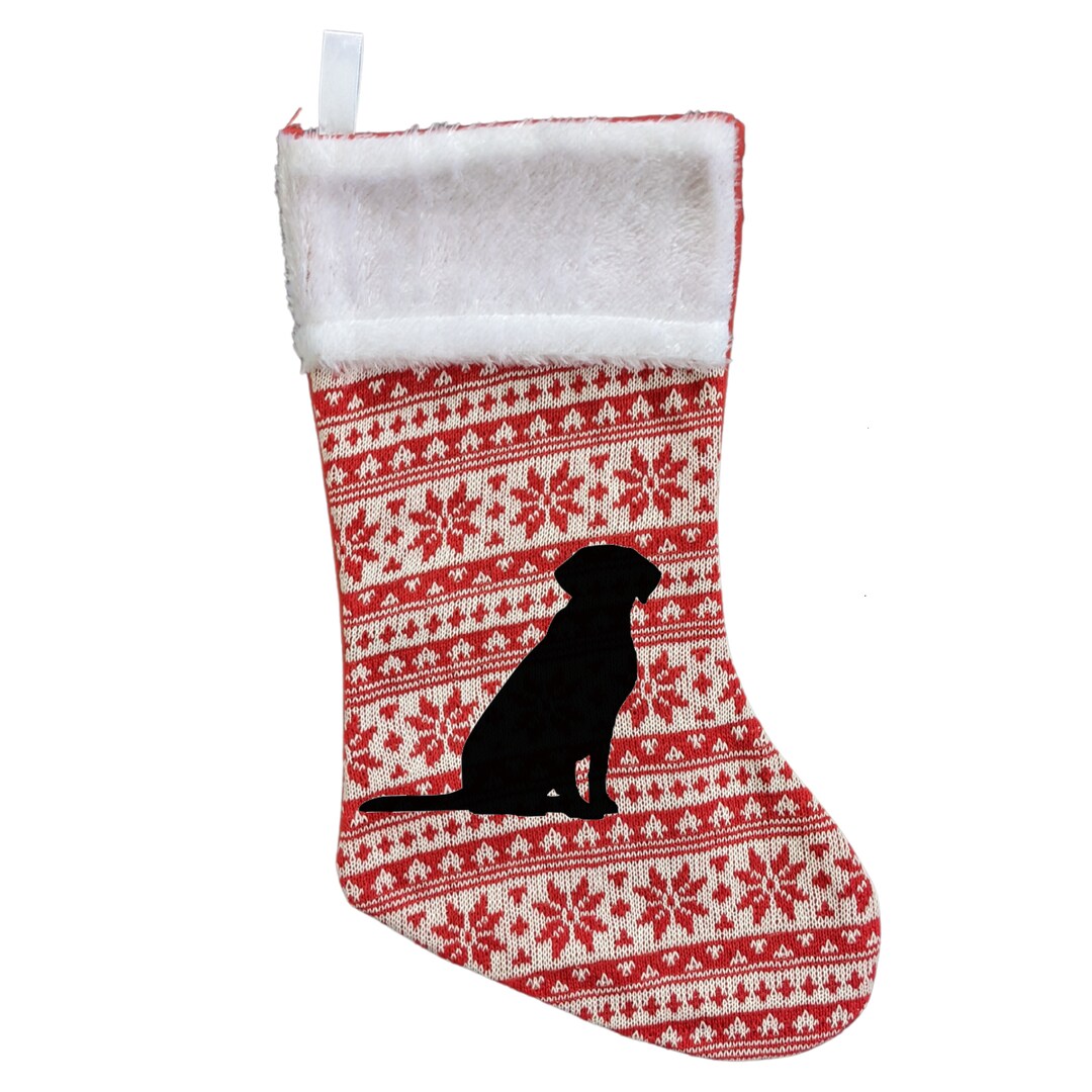 Labrador Christmas Stocking, Personalized With Dog's Breed, Pet Gift ...