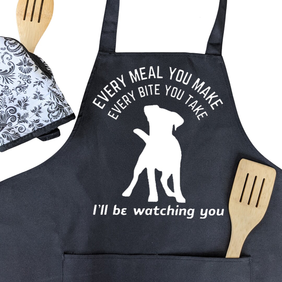 Jack Russell Terrier Apron, Funny Adult Unisex Bib Apron 2 Pockets ...