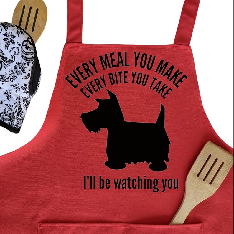 Scottish Terrier Apron: Funny Scottie Dog Unisex Bib Apron - Etsy
