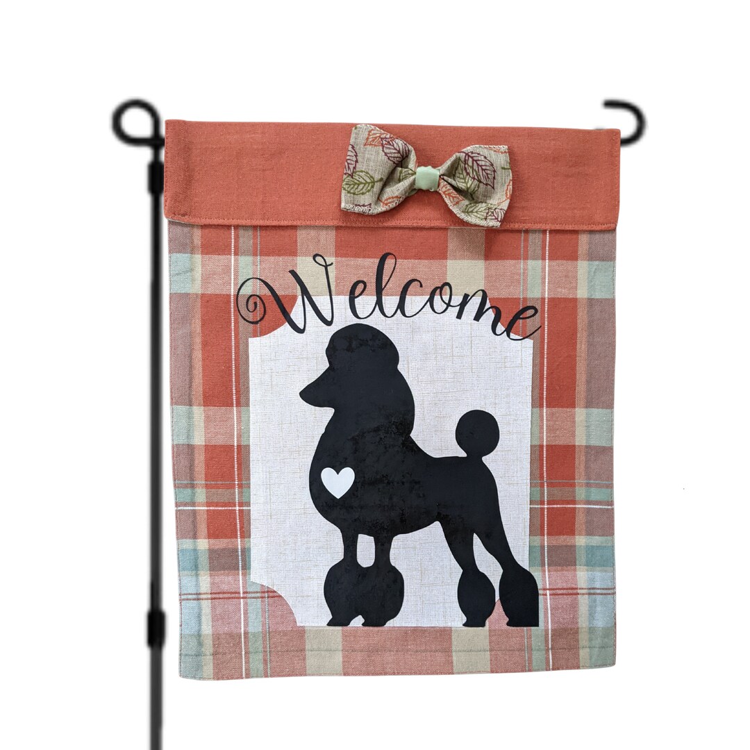 Poodle Garden Flag: Personalized Dog Breed Welcome Porch Decor - Etsy