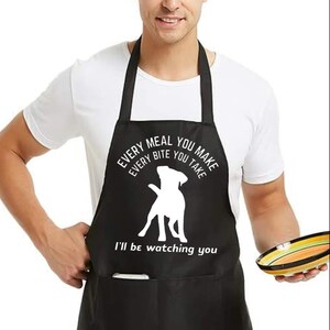 Jack Russell Terrier Apron, Funny Adult Unisex Bib Apron 2 Pockets ...