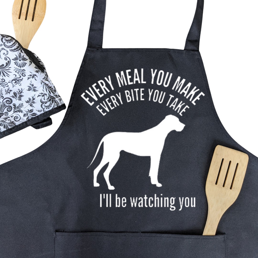 Great Dane Apron, Apollo of Dogs, Funny Adult Unisex Bib Apron With 2 ...