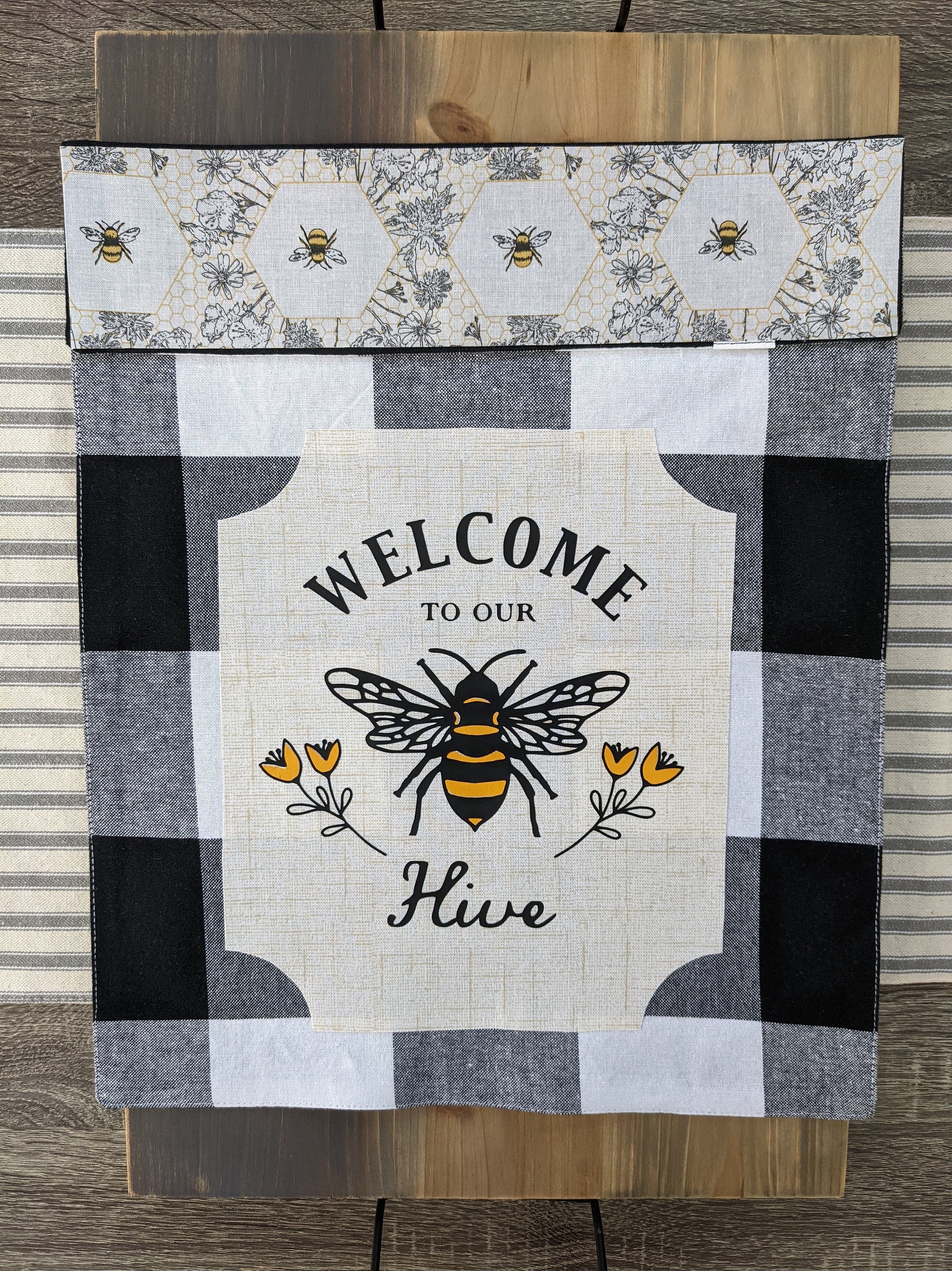 Welcome To Our Hive Flag, Bumble Bee Kitchen Towels