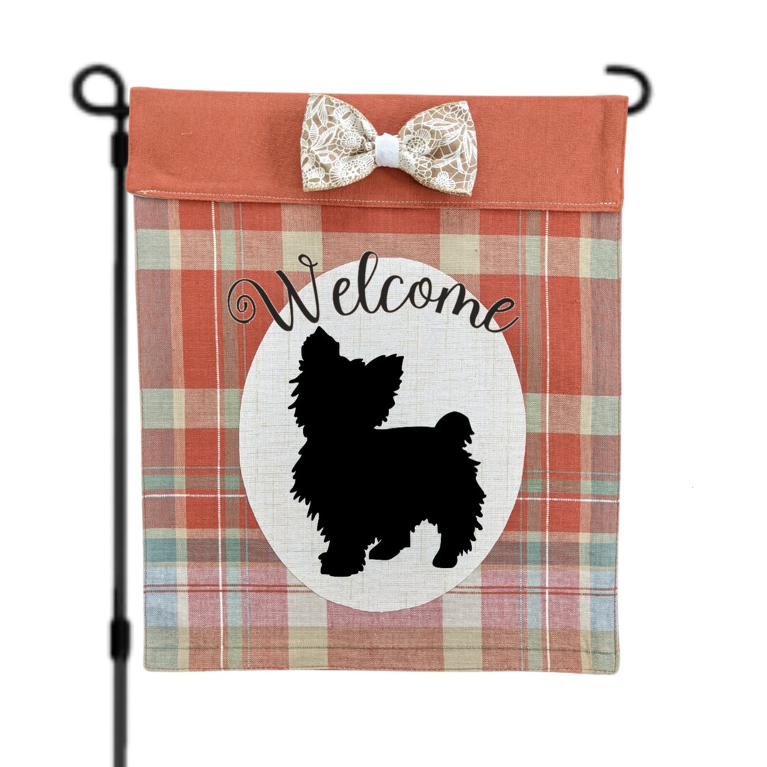 Yorkie Garden Flag, Morkie Yard Sign, Spring Summer Decor, Dog Mom Gift ...