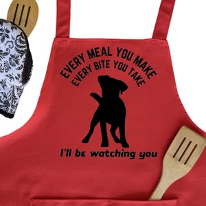 Jack Russell Terrier Apron, Funny Adult Unisex Bib Apron 2 Pockets ...