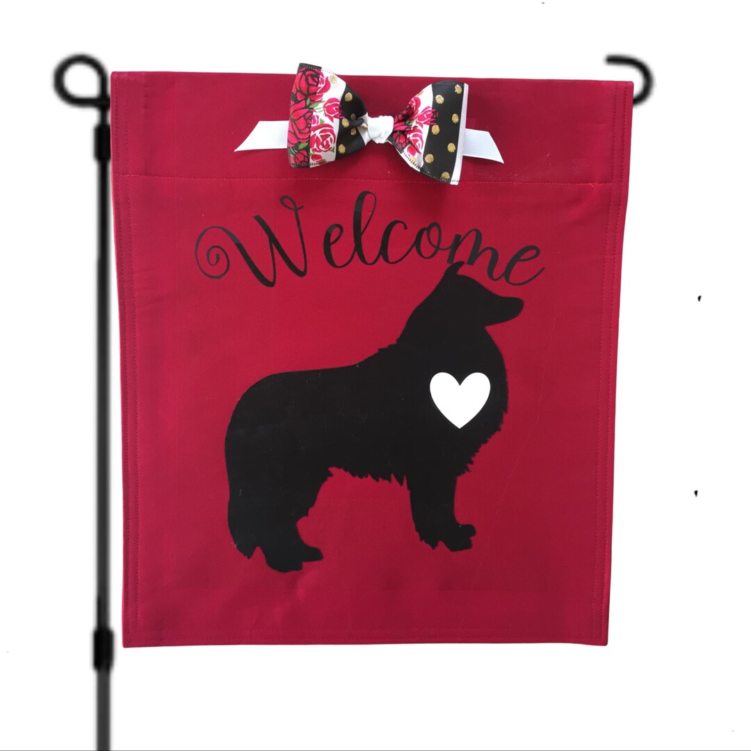 Collie Sheltie Flag, All Season Porch, Outdoor Lawn and Garden Welcome ...