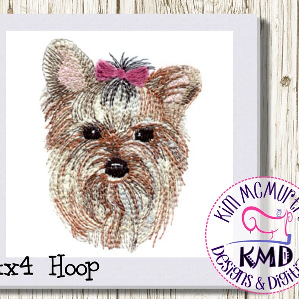 Yorkie Embroidery - Etsy
