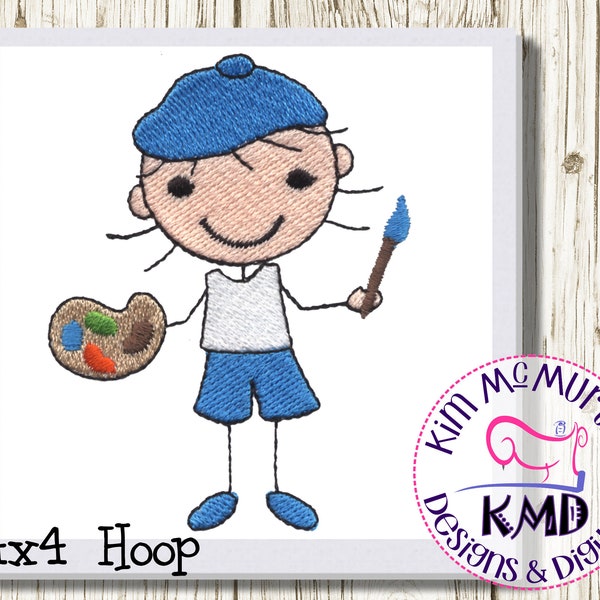 Stick Figure Embroidery Design - Etsy