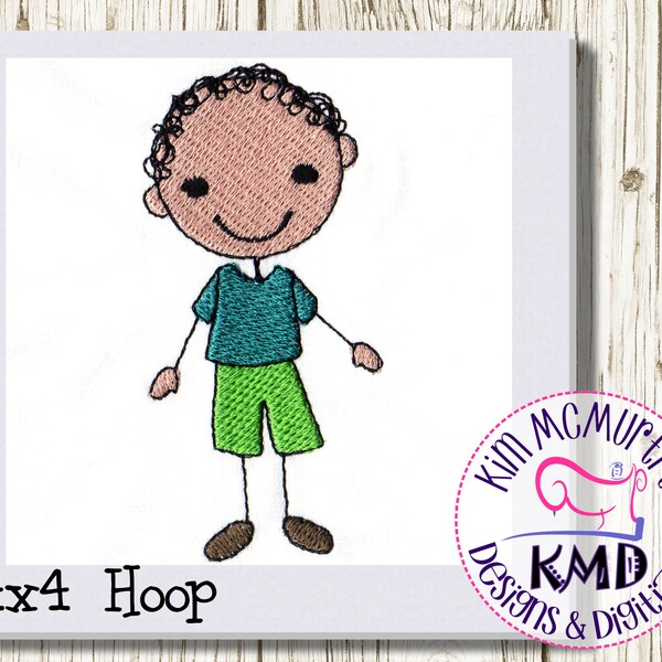 Stick Figure Embroidery Design - Etsy