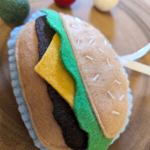 Cheeseburger Hamburger Felt Fabric Christmas Tree Decoration Ornament ...