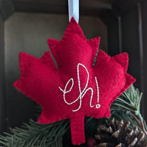Canada Maple Leaf Ornament - Eh Canada Maple Leaf // Christmas Ornament ...