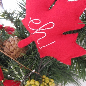 Canada Maple Leaf Ornament - Eh Canada Maple Leaf // Christmas Ornament ...