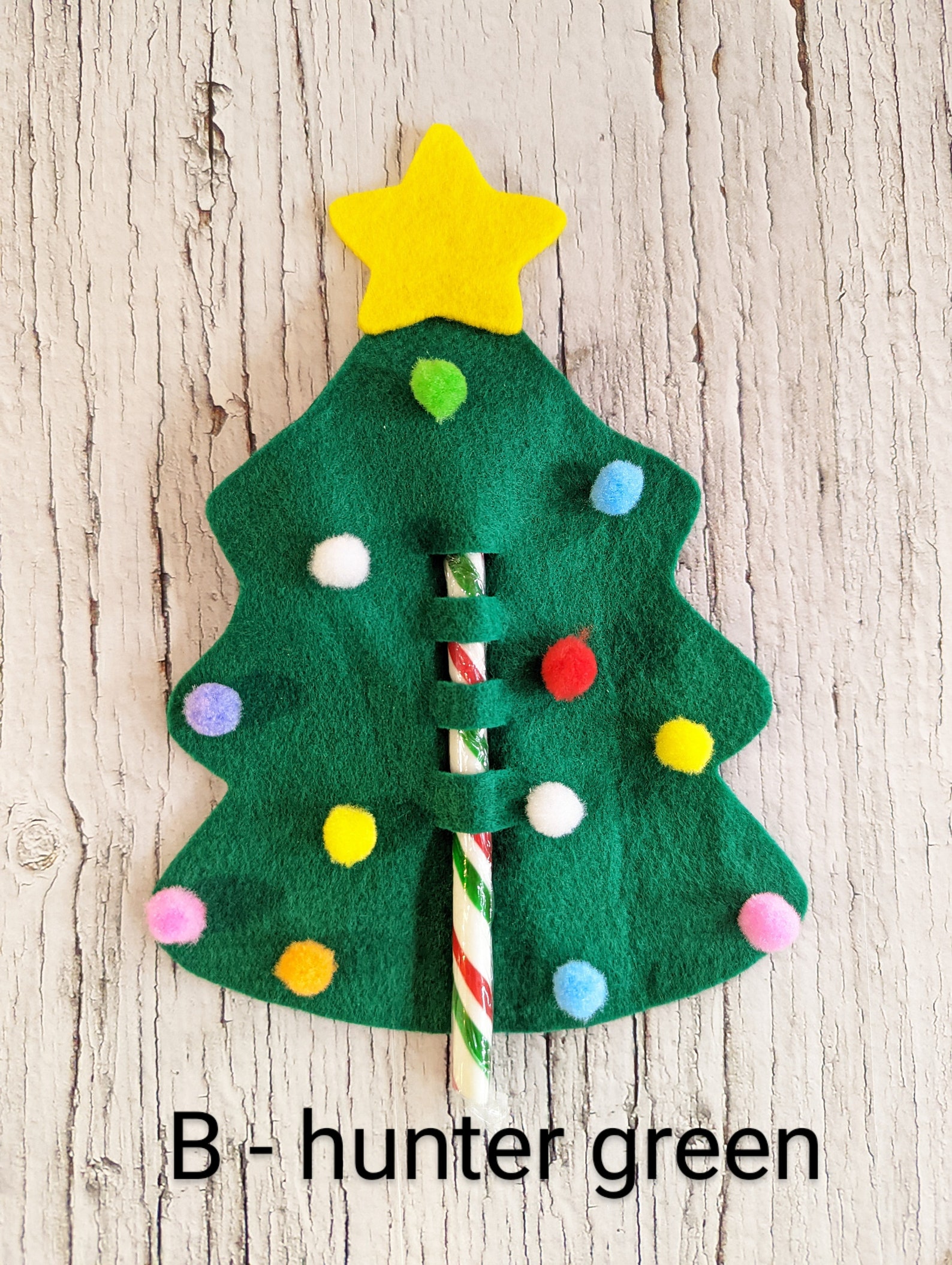 DIY Felt Candy Cane Christmas Tree Holder // Felt Candy Cane - Etsy Canada