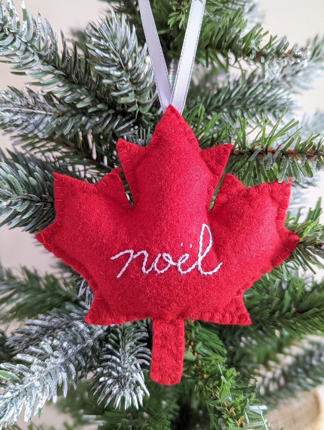 Canada Maple Leaf Ornament - NOEL Canada Maple Leaf // Christmas ...