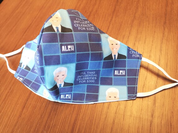 Jeopardy TV Game Show Mask / Alex Trebek Fitted Nose Wired - Etsy