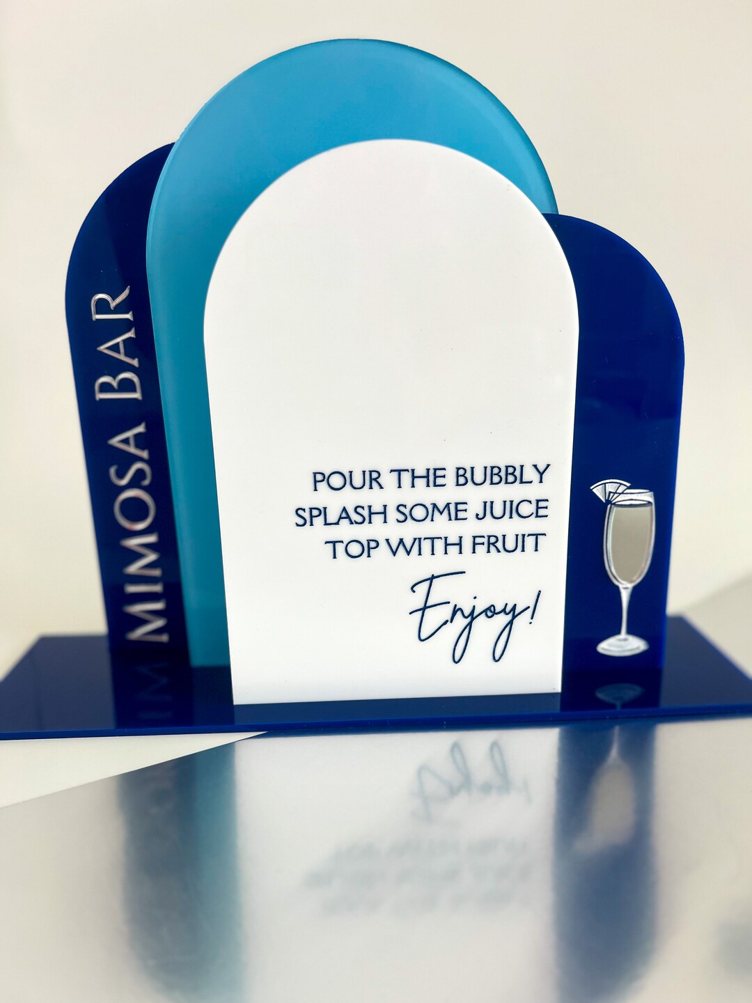 Custom Acrylic Menu Sign, Acrylic Bar Sign, Acrylic Menu, Mimosa Bar ...