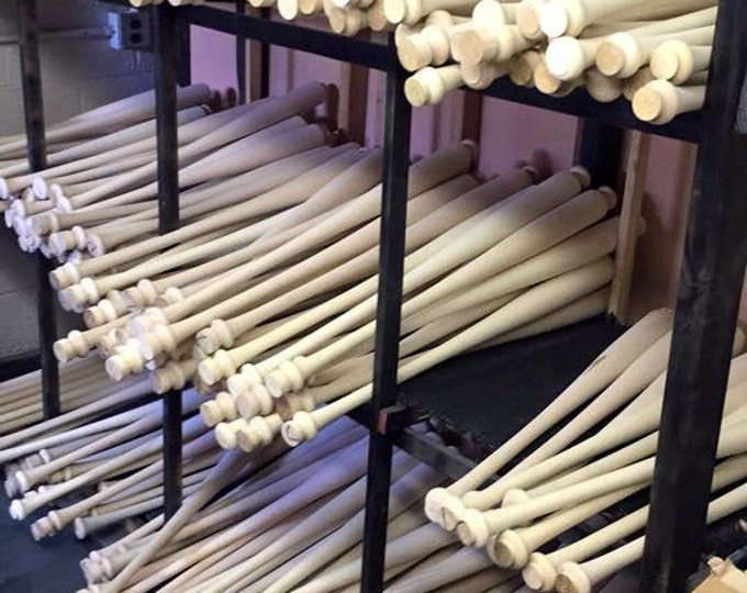 33" 243 Maple Unfinished Wood Bat, Cupped or Uncupped Game Ready Turn ...