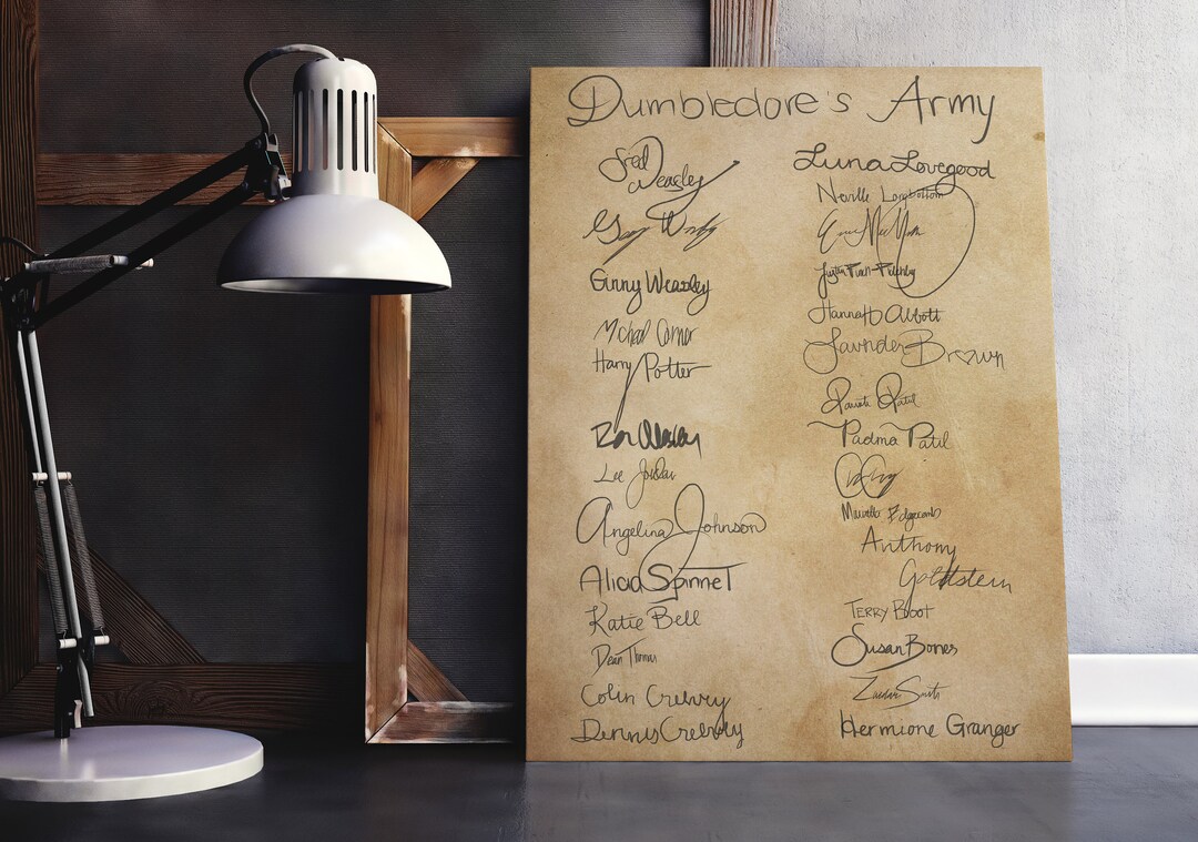 Wizard Army Sign-up Sheet Signature Page - Etsy