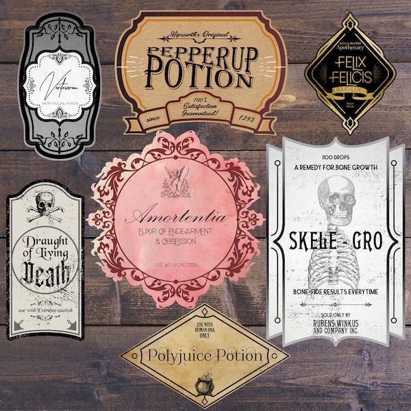 Potion Labels - Etsy
