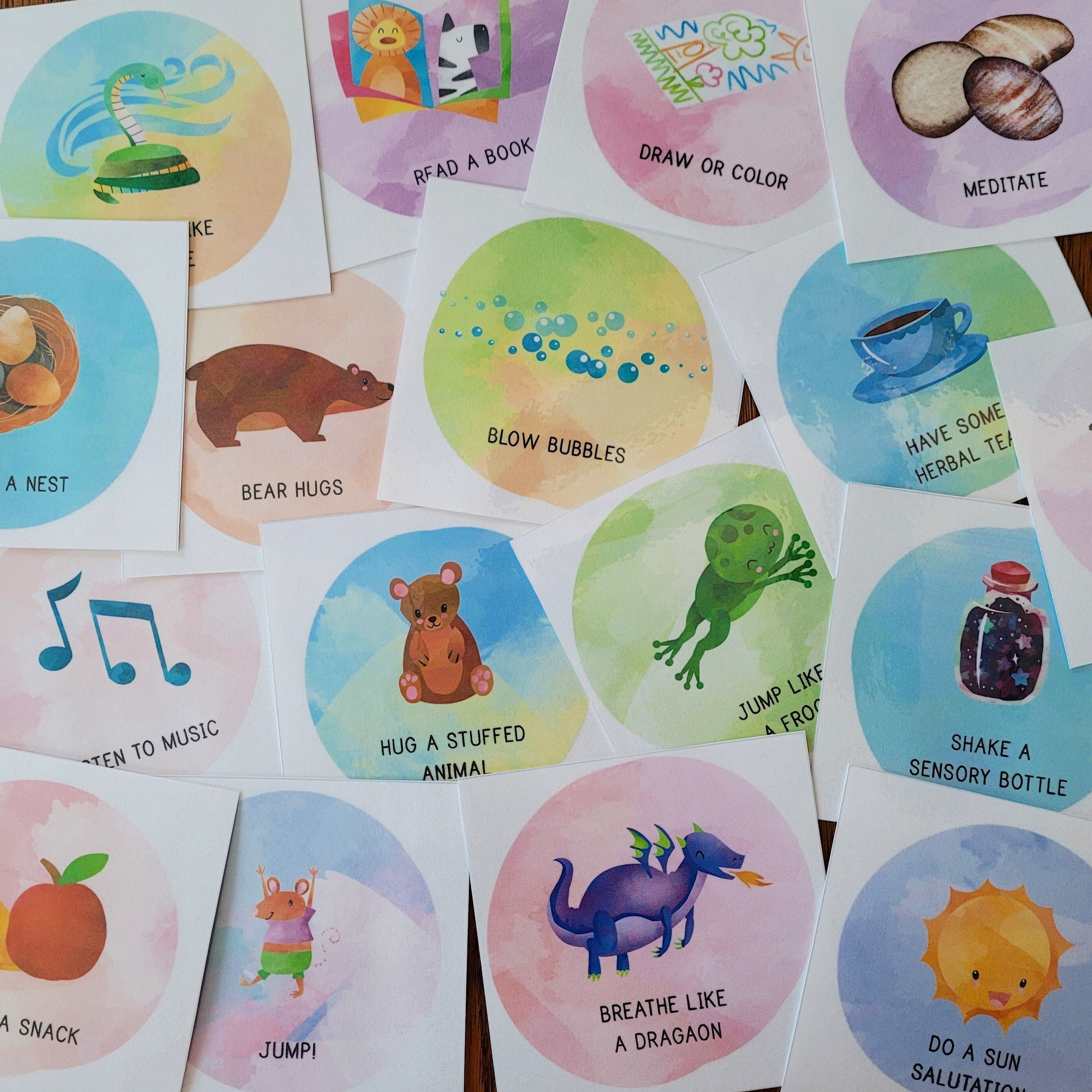 Mindfulness Calm Down Cards for Brain Breaks | Etsy