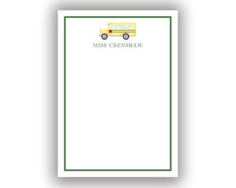 Teacher Notepads - School Bus Notepads - Personalized Notepads ...