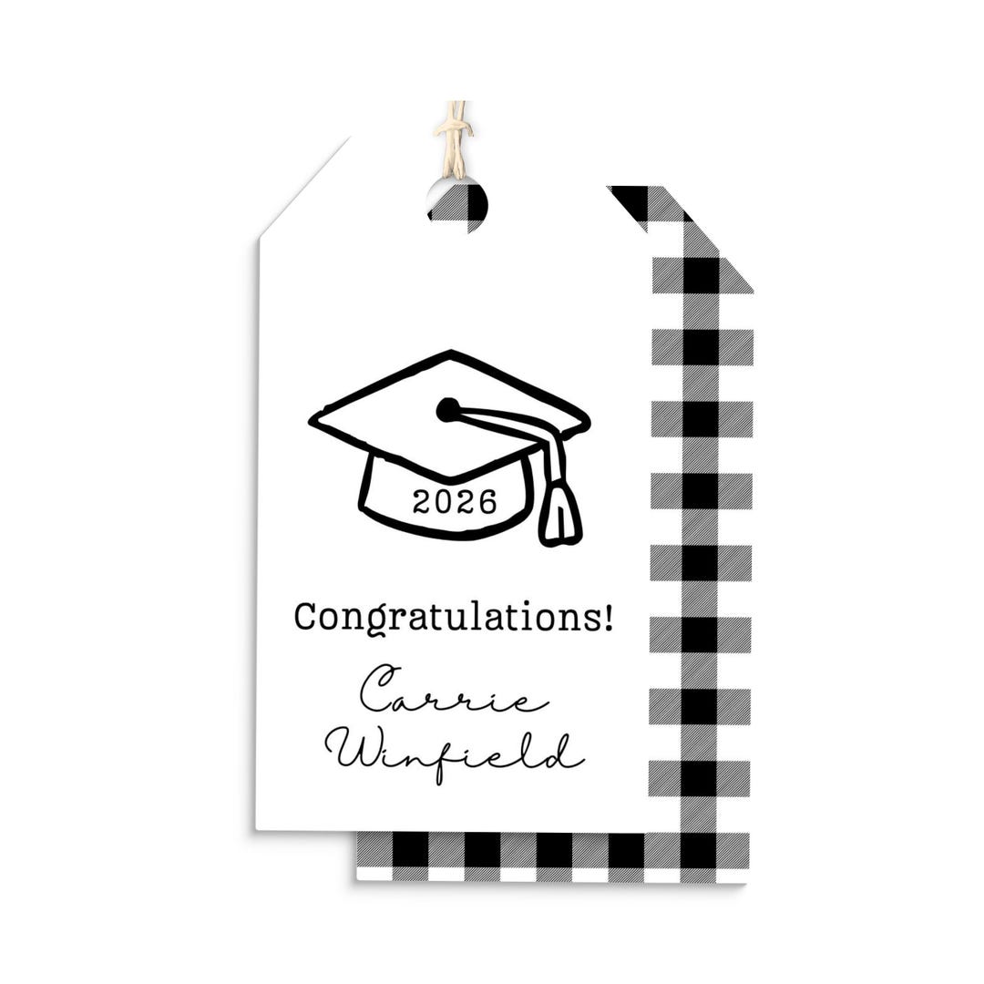 Black Graduation Cap Hang Tags - Etsy