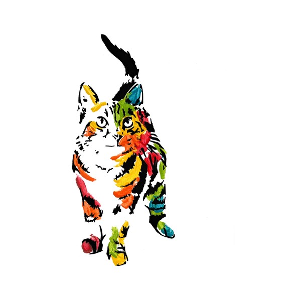Bright Cat Portrait - Etsy