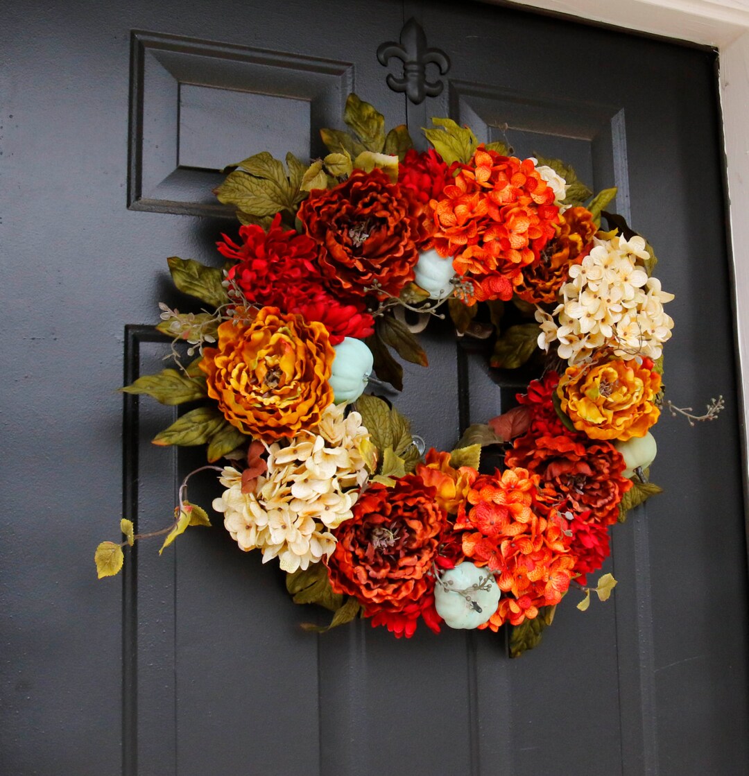 Large Fall Wreath Front Door, Front Door Decor, Autumn Decor, Fall ...