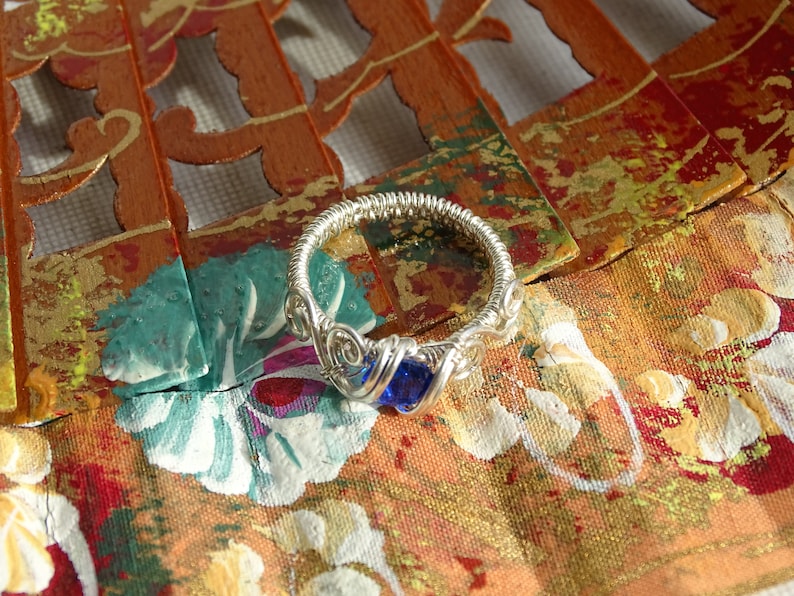Sterling Silver Wire Ring With Cubic Zirconia. Silver Ring | Etsy