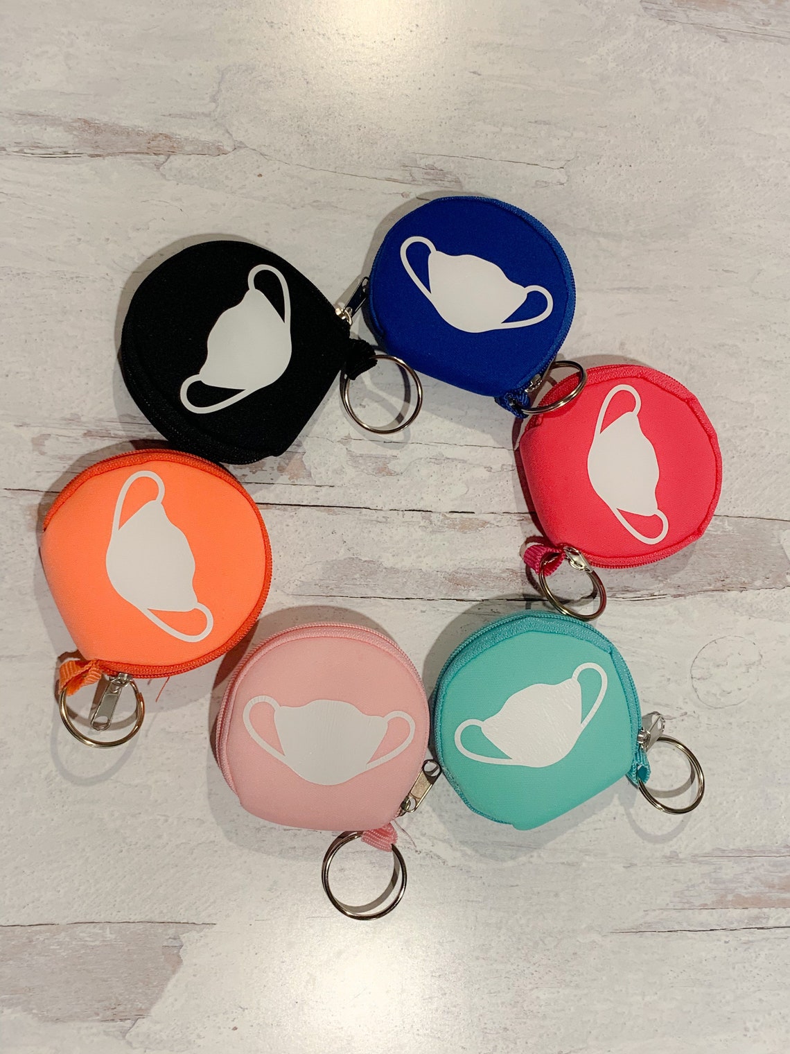 Face Mask Pouch Face Mask Holder Key Chain Mask Holder Kids - Etsy