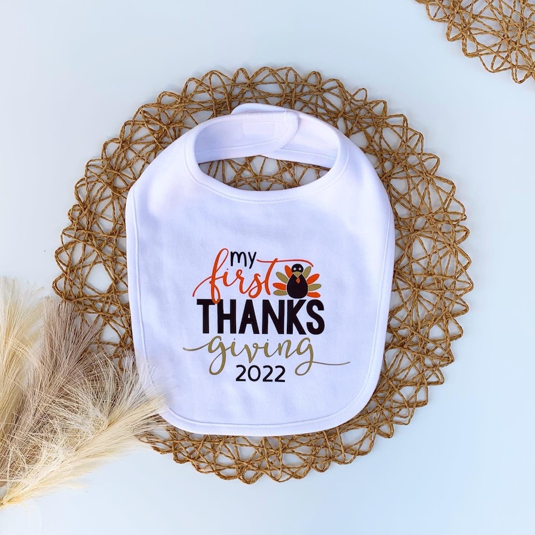 My First Thanksgiving Bib: Personalized Baby Holiday Outfit - Etsy