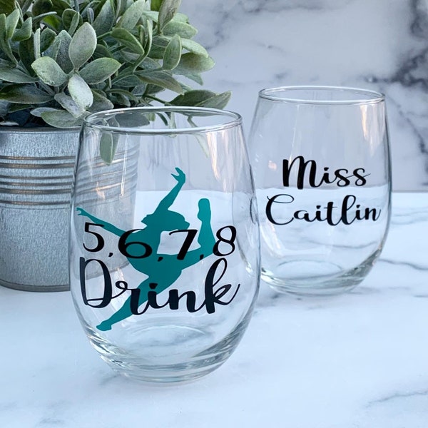 Teacher Wine Glasses Etsy