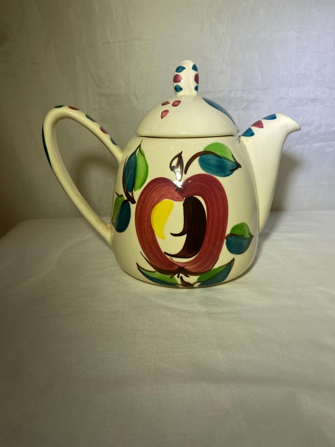 Purinton Slip Ware Apple Teapot - Etsy