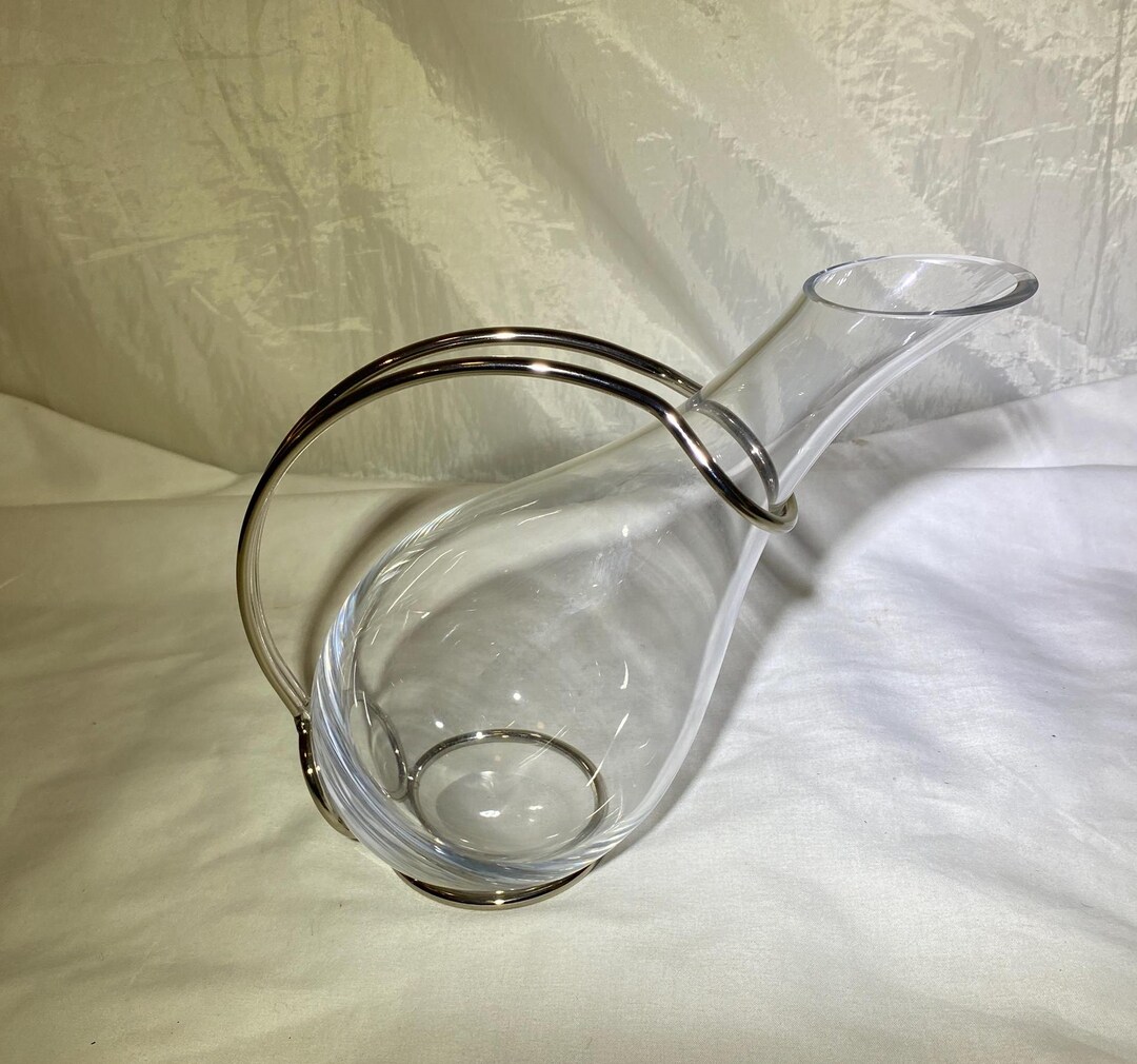 Midcentury Modern Carafe W/chrome Handle - Etsy