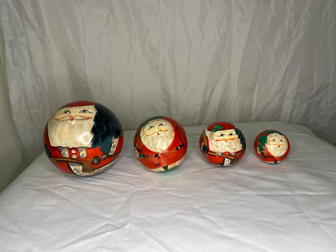 Santa Claus Nesting Balls - Etsy