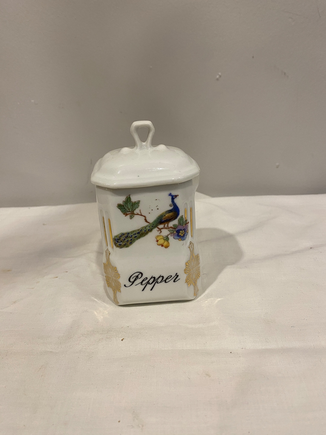 Czech Porcelain Pepper Canister - Etsy