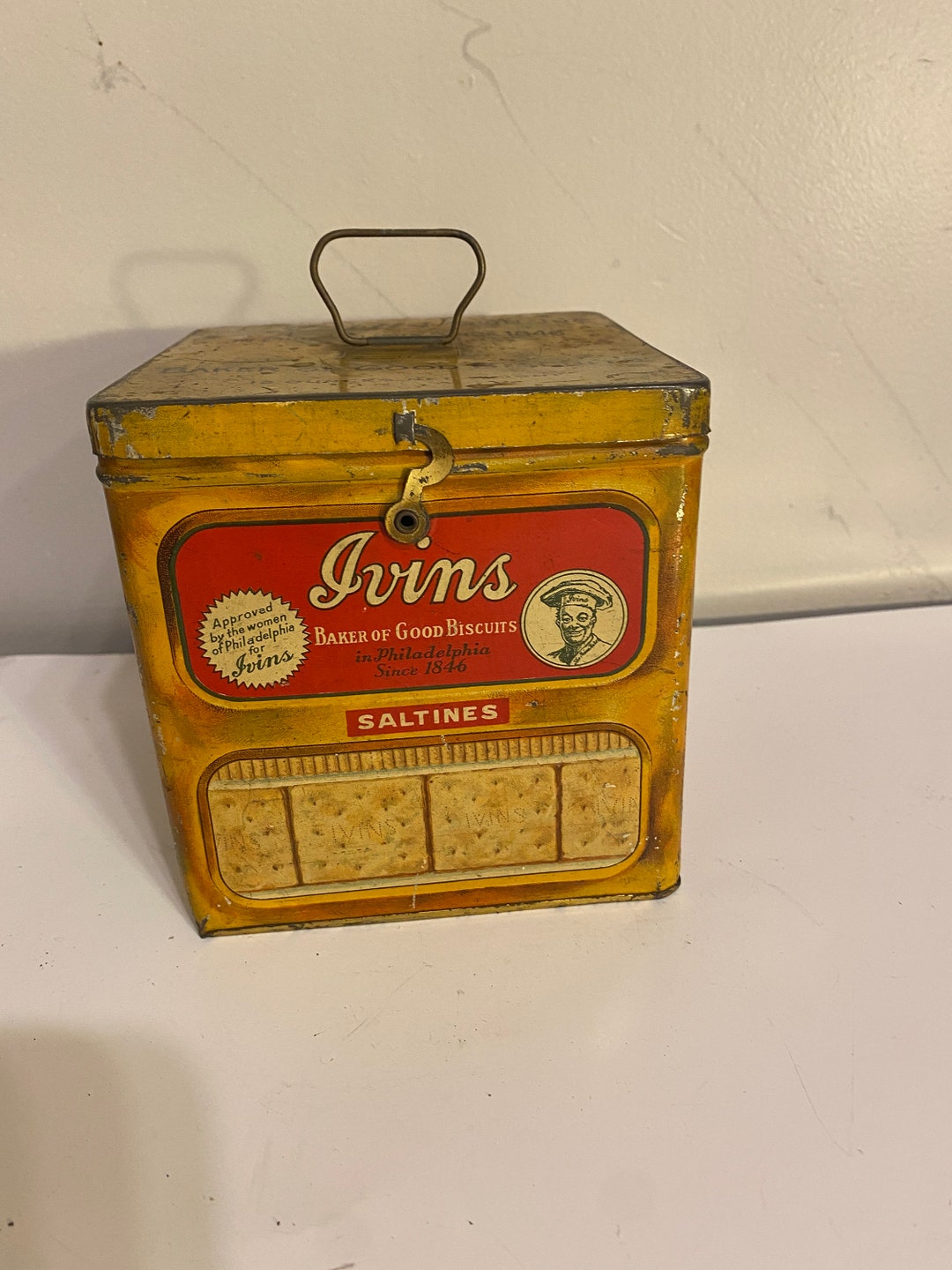 Ivins Saltines Cracker Tin - Etsy