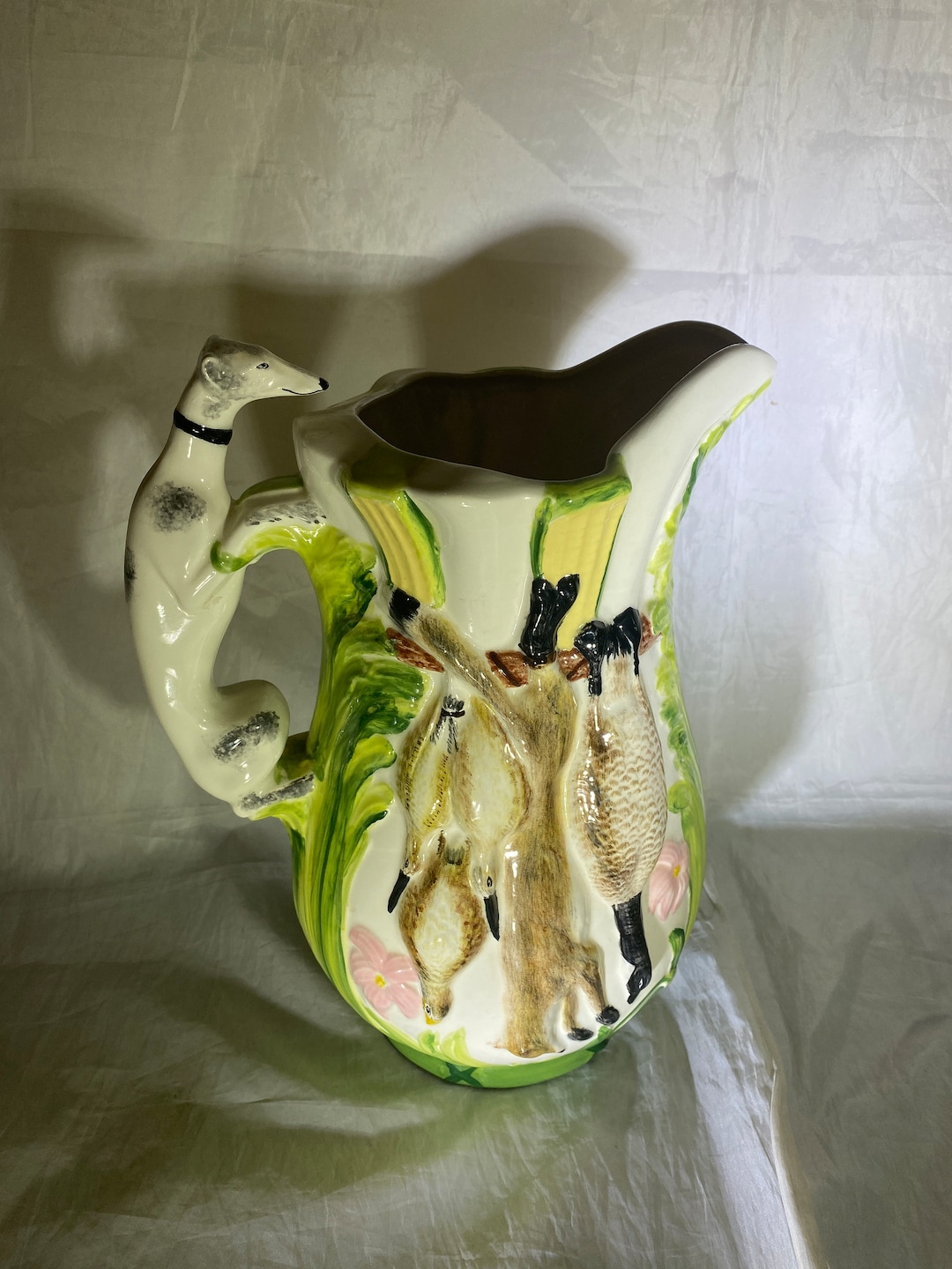 Hunting Dog Pitcher - Signed - Etsy